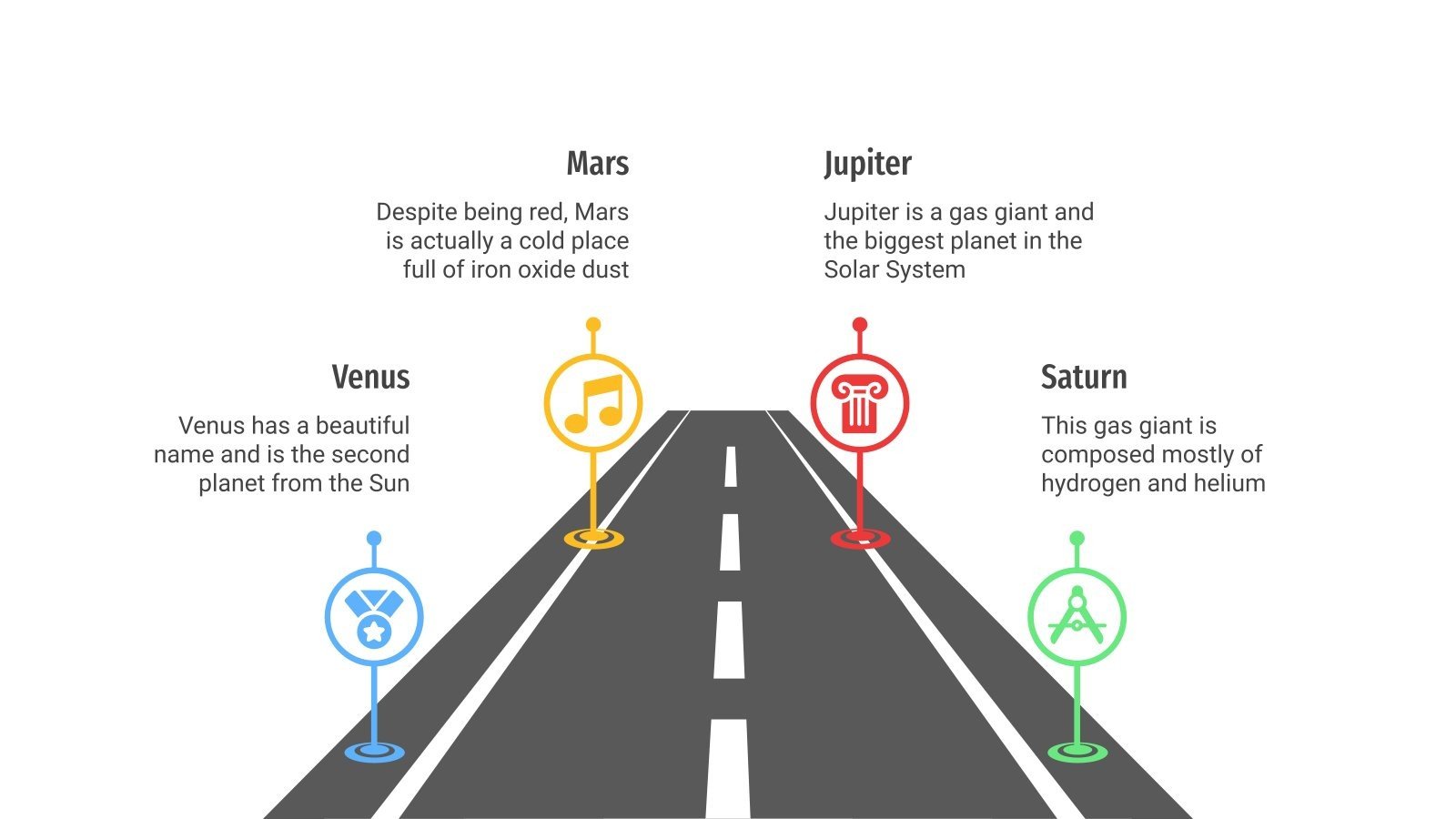 Free Roadmap infographics for Google Slides and PowerPoint