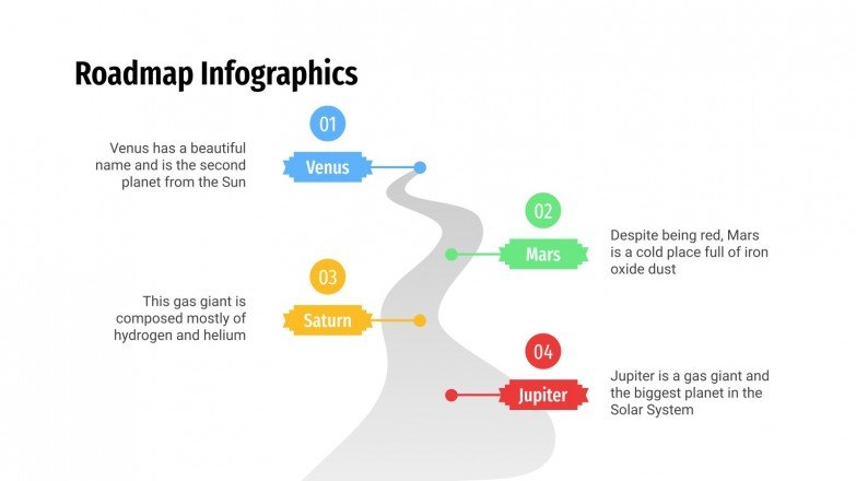 Free Roadmap infographics for Google Slides and PowerPoint