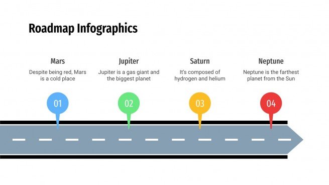 Free Roadmap infographics for Google Slides and PowerPoint