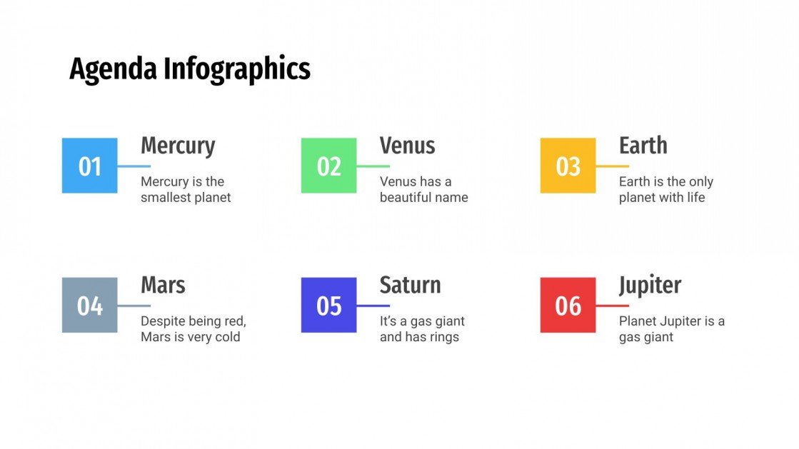 Free Agenda Infographics for Google Slides and PowerPoint