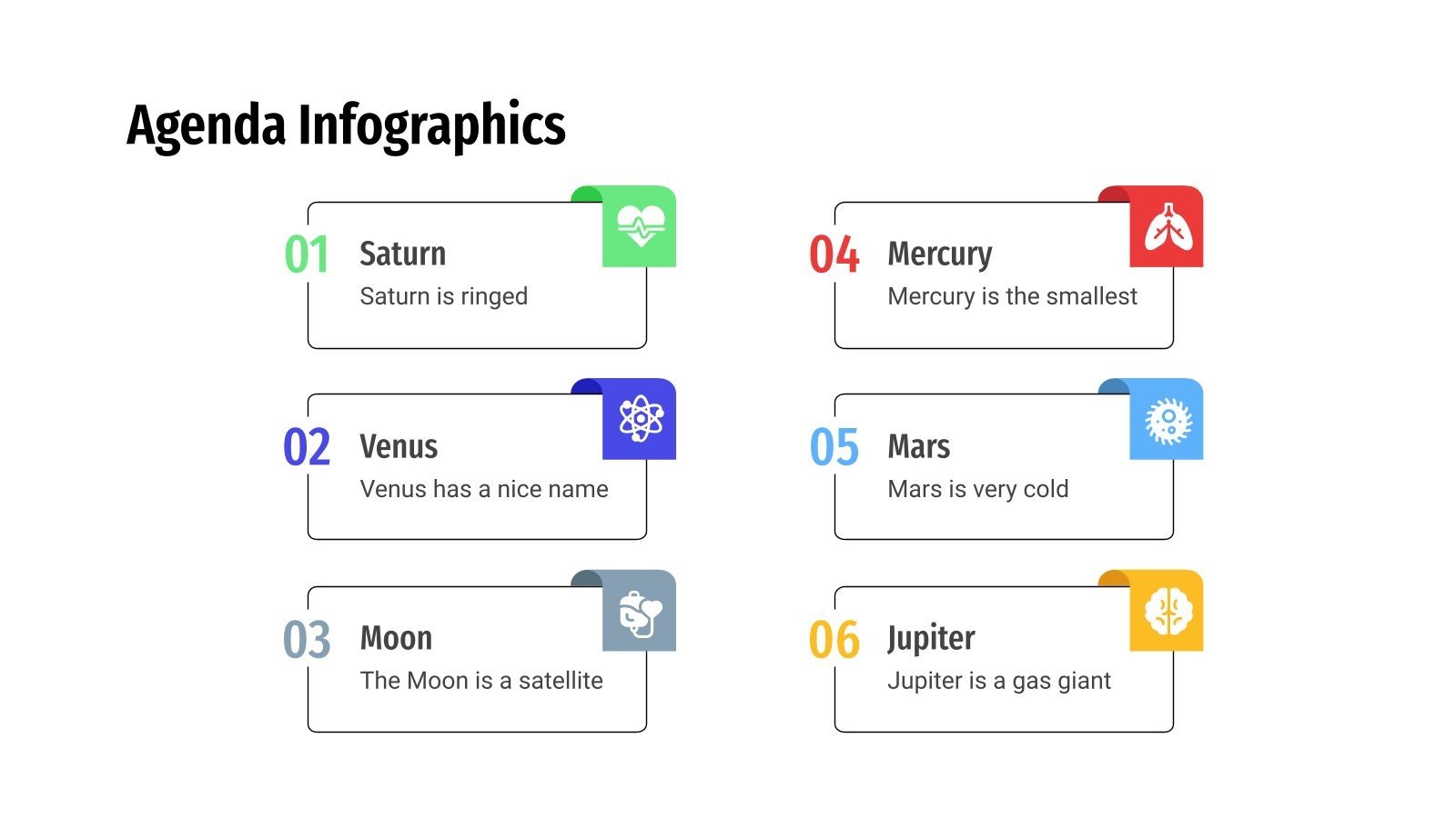 Free Agenda Infographics for Google Slides and PowerPoint