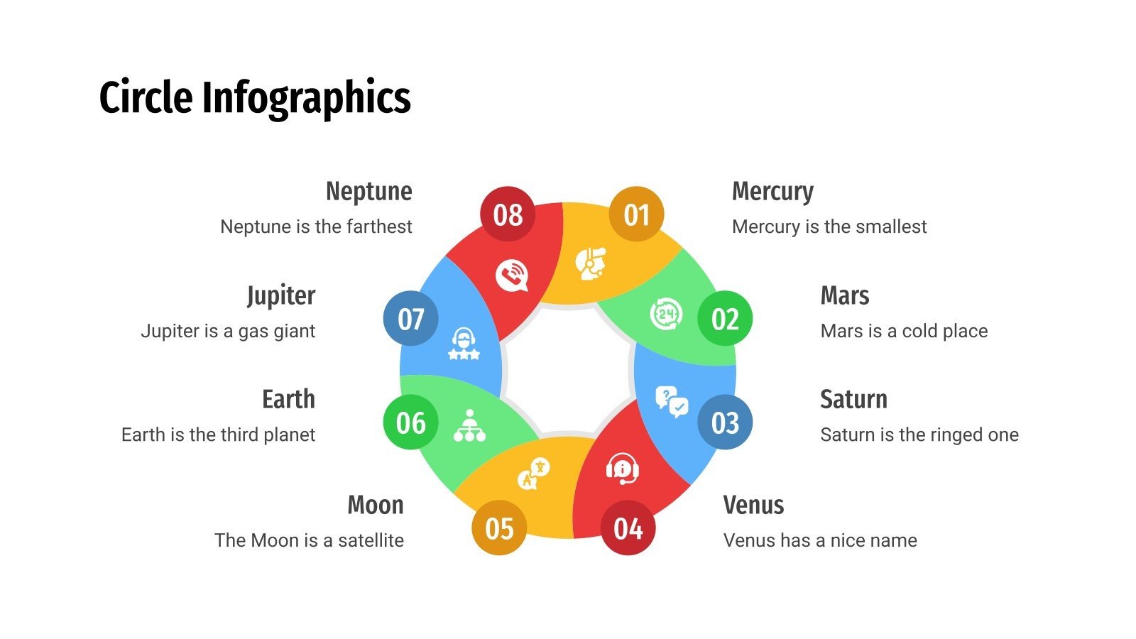 Free Circle Infographics for Google Slides and PowerPoint