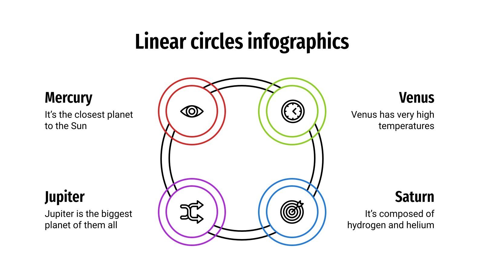 Linear Circles Infographics | Google Slides & PowerPoint