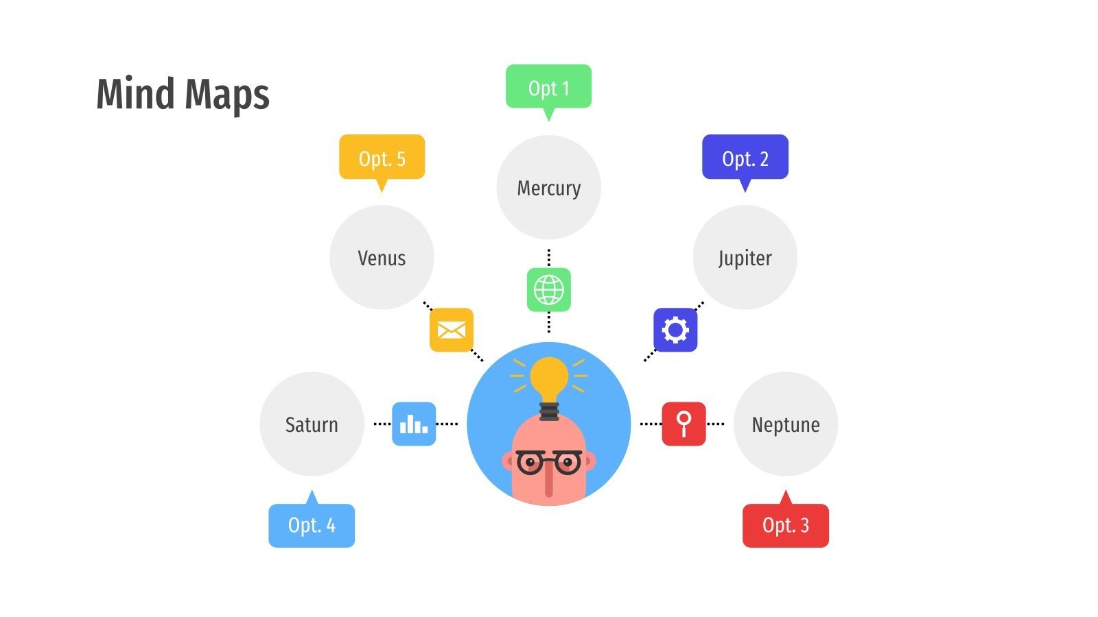 Free Mind Maps infographics for Google Slides and PowerPoint