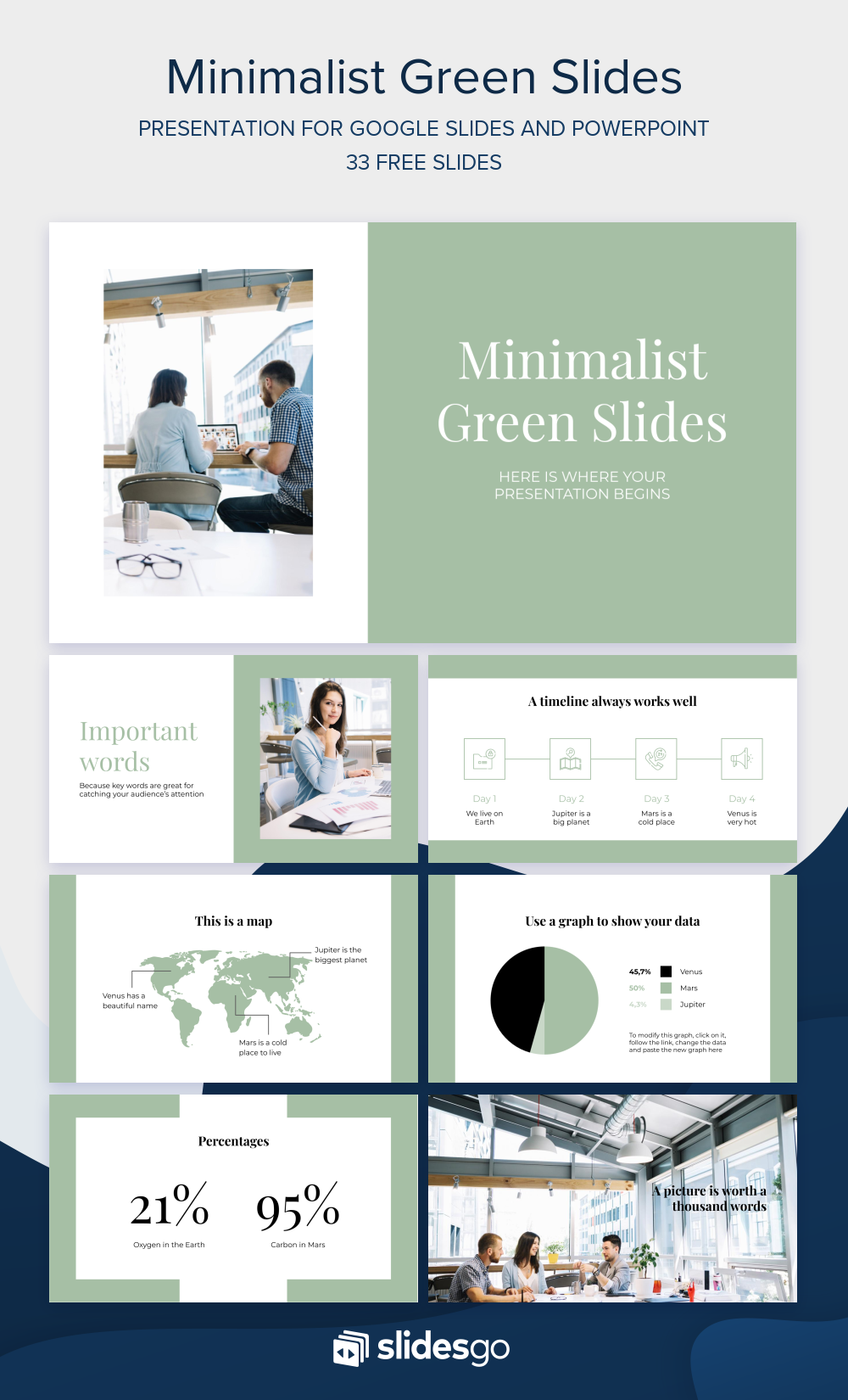 Minimalist Green Slides Google Slides & PowerPoint template