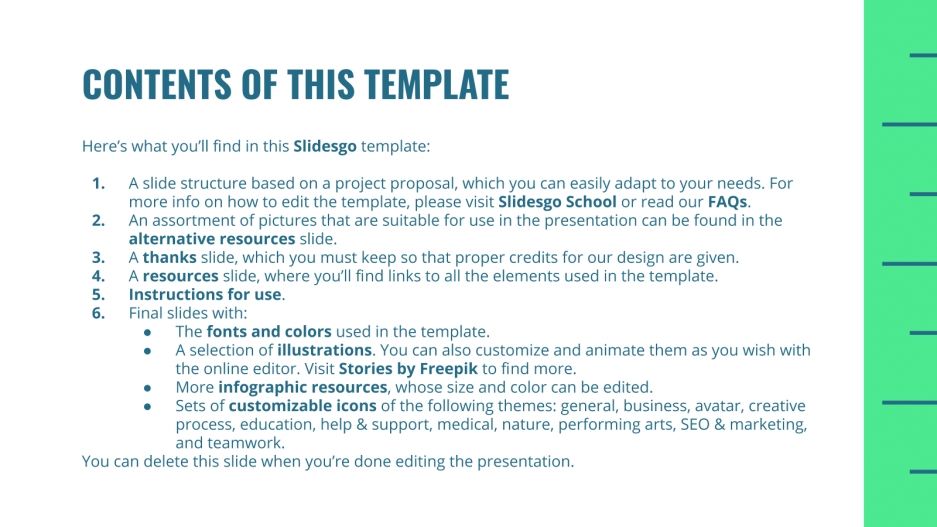 Stellar Project Proposal Google Slides & PowerPoint template
