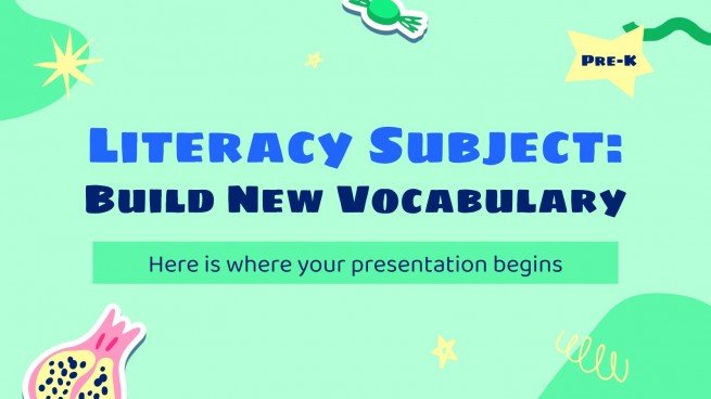 Literacy for Pre-K: Build New Vocabulary | Google Slides