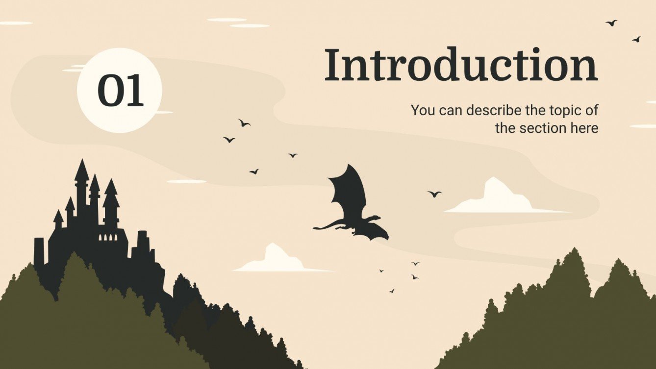 Middle Earth Fantasy Day Google Slides & PowerPoint template