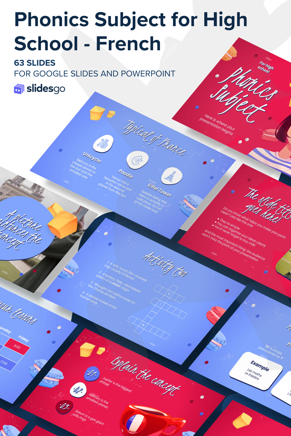 Phonics for High School: French | Google Slides and PowerPoint