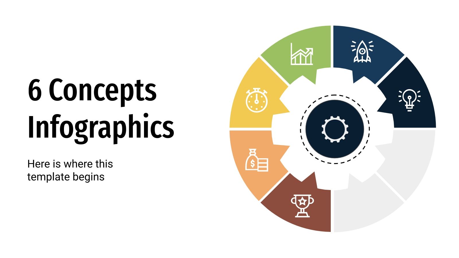 Free 6 Concepts Infographics for Google Slides and PowerPoint