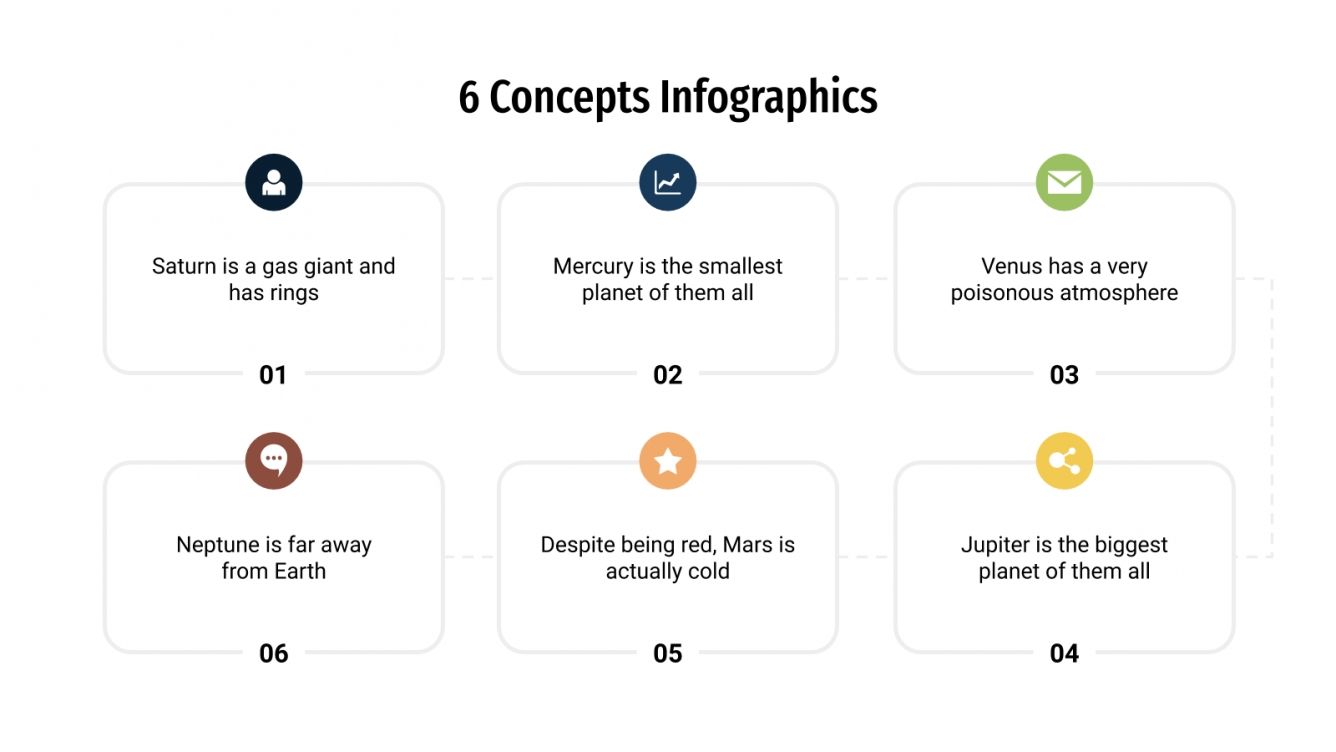 Free 6 Concepts Infographics for Google Slides and PowerPoint