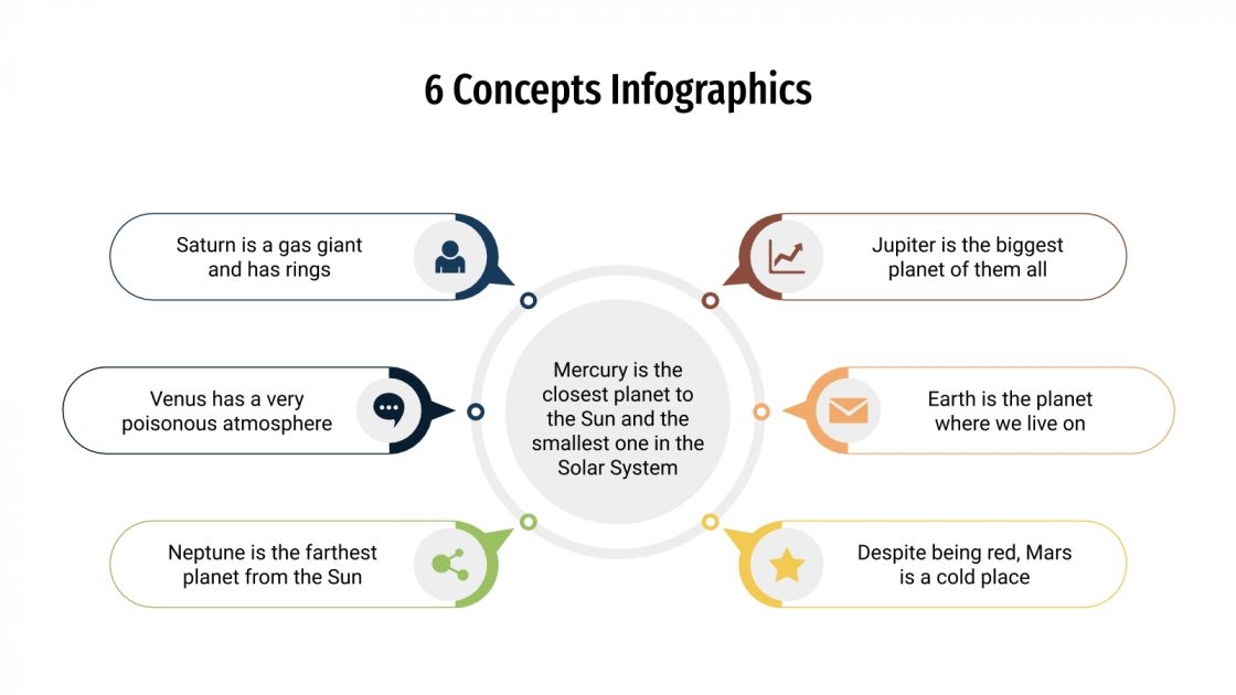 Free 6 Concepts Infographics for Google Slides and PowerPoint