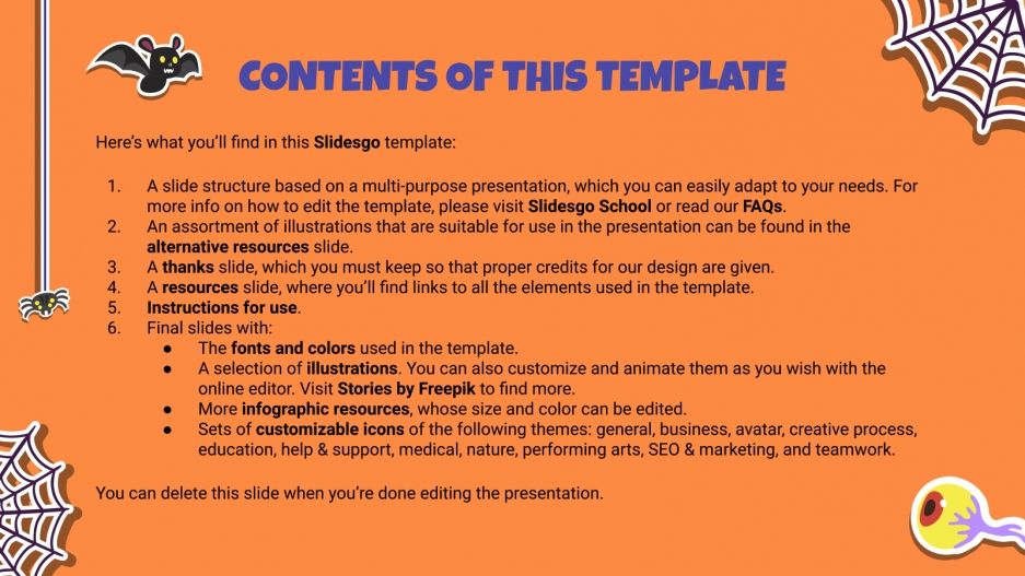 Halloween Stickers Google Slides theme & PowerPoint template