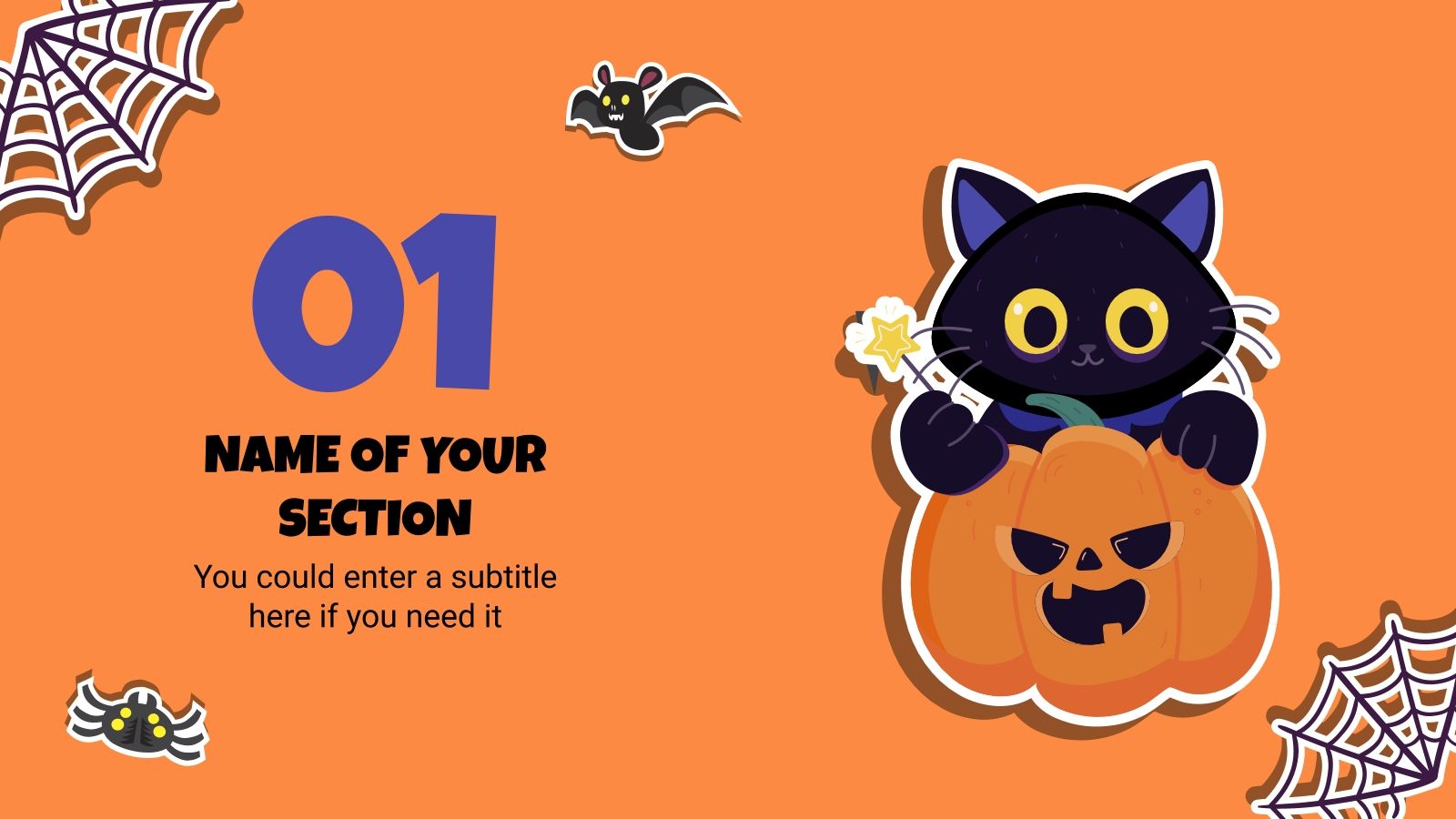 Halloween Stickers Google Slides theme & PowerPoint template