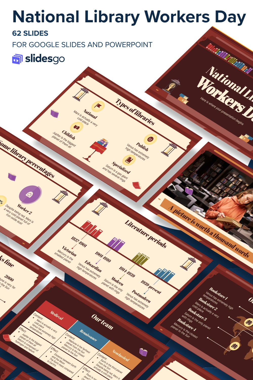 National Library Workers Day | Google Slides and PowerPoint