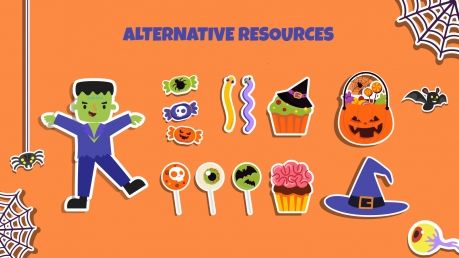 Halloween Stickers Google Slides theme & PowerPoint template