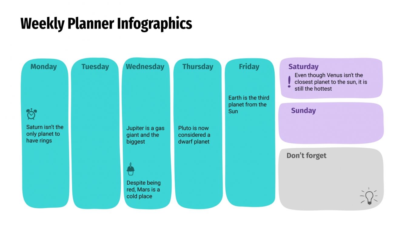 Free Weekly Planner Infographics for Google Slides and PPT