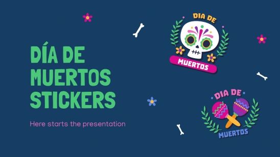 Día de Muertos Stickers Google Slides & PowerPoint template
