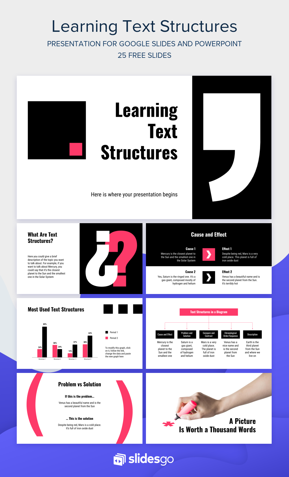 Learning Text Structures Google Slides & PowerPoint template