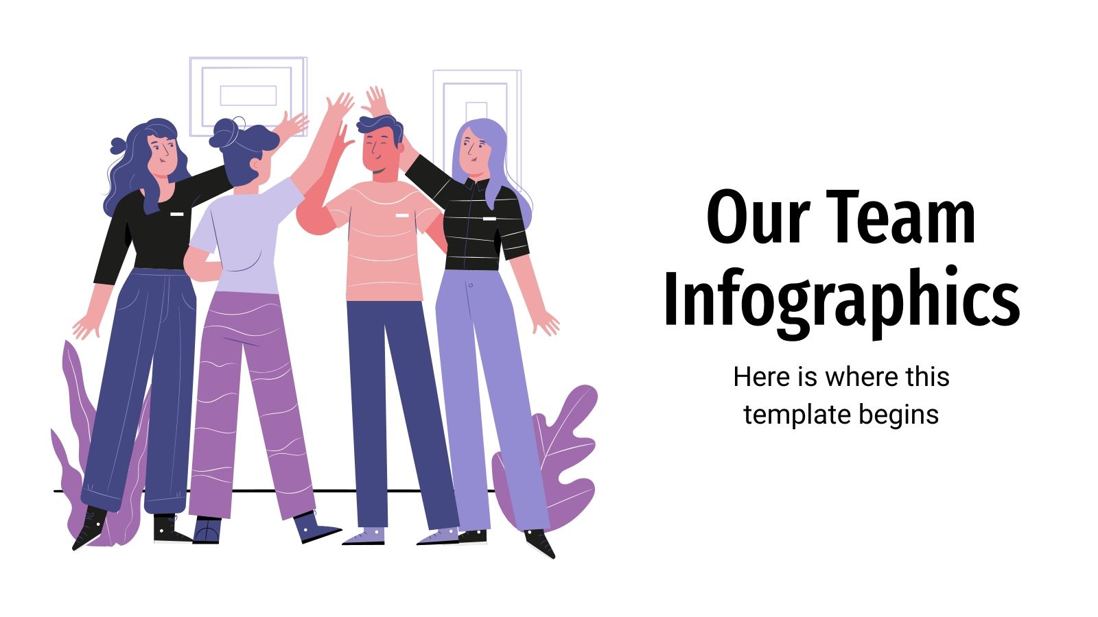 Free Our Team Infographics for Google Slides and PowerPoint