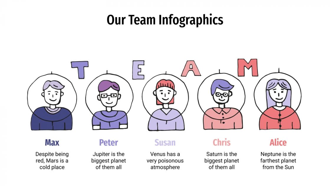Free Our Team Infographics for Google Slides and PowerPoint
