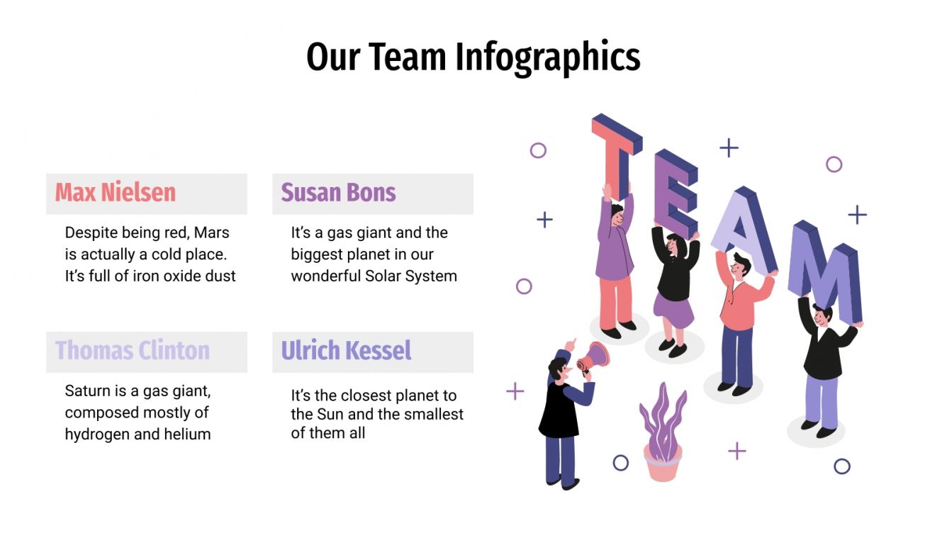 Free Our Team Infographics for Google Slides and PowerPoint