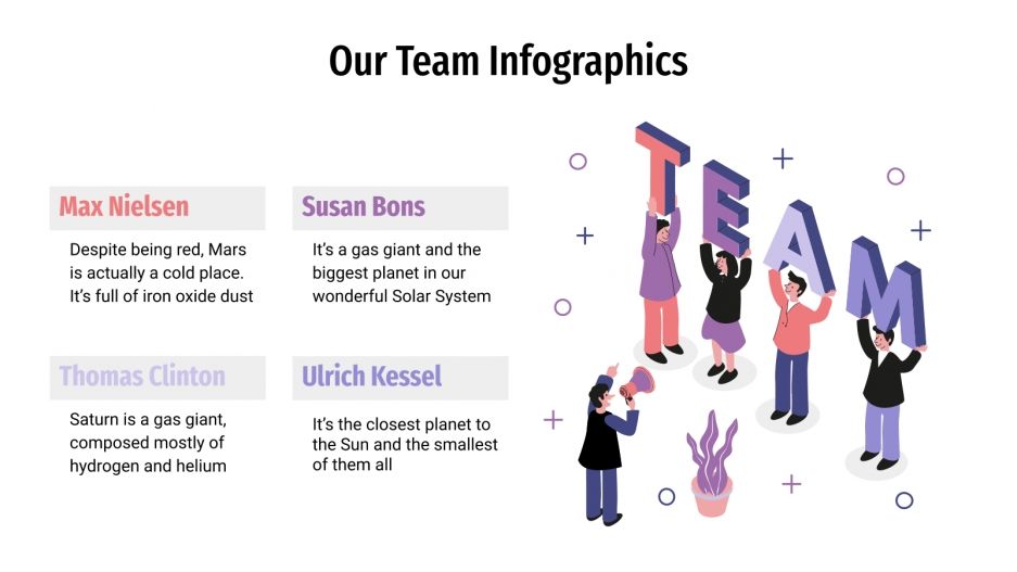 Free Our Team Infographics for Google Slides and PowerPoint