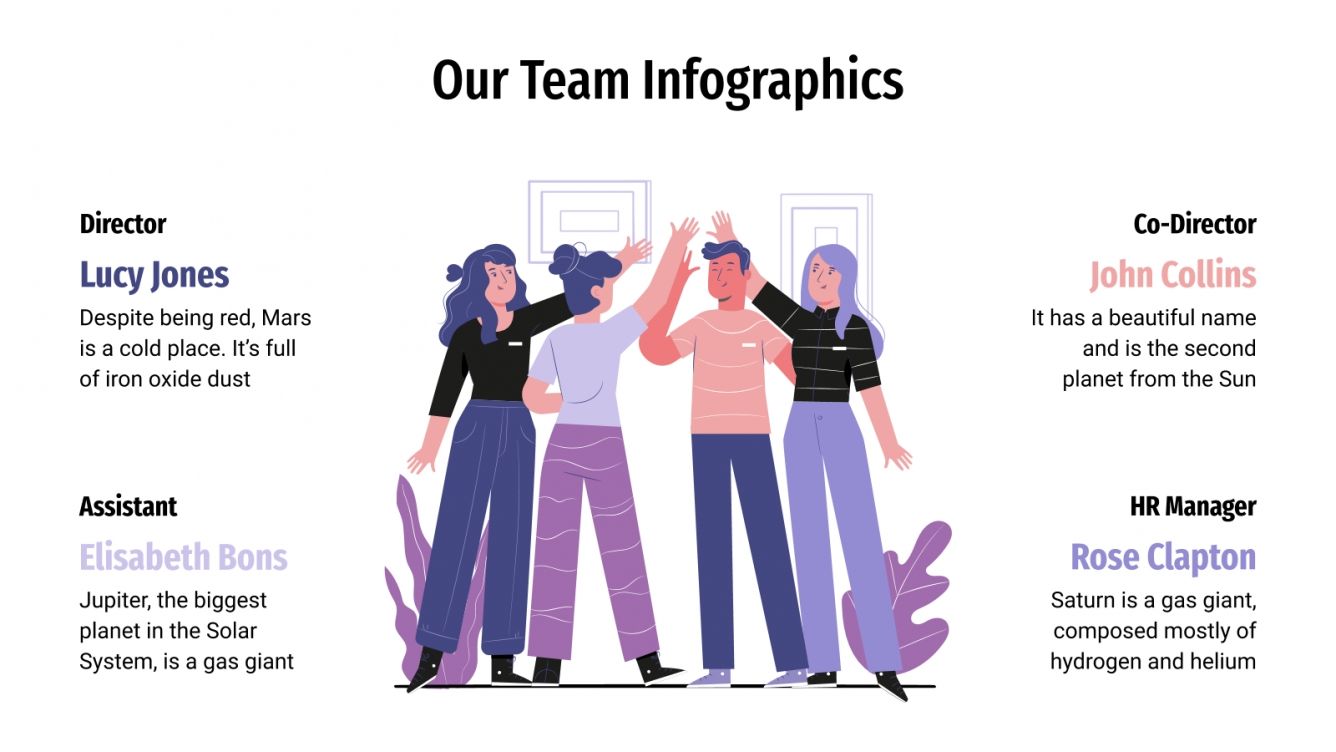 Free Our Team Infographics for Google Slides and PowerPoint