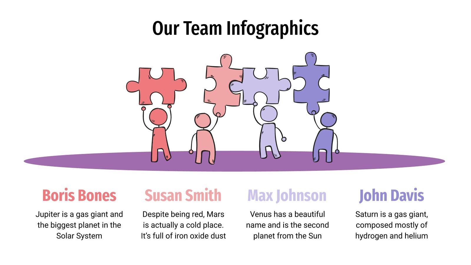 Free Our Team Infographics for Google Slides and PowerPoint