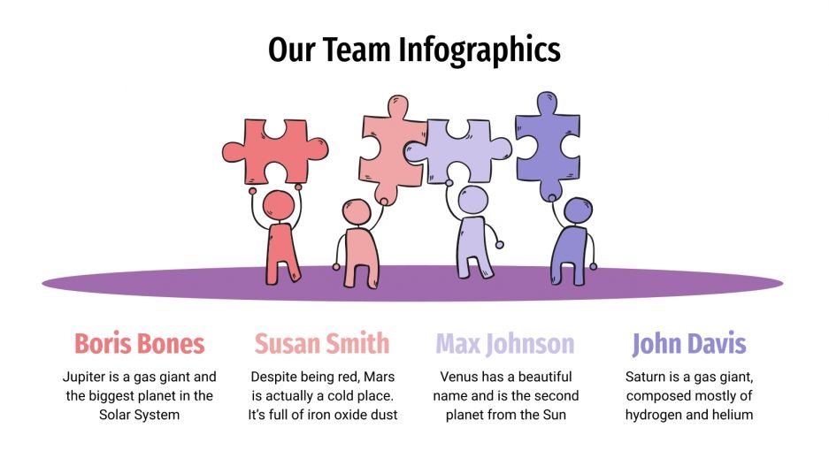 Free Our Team Infographics for Google Slides and PowerPoint
