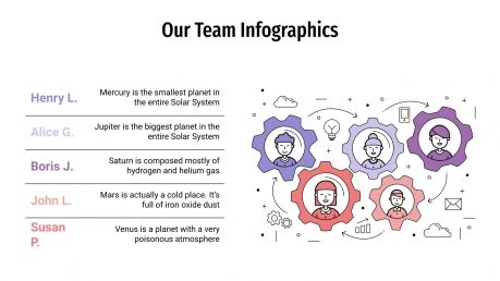 Free Our Team Infographics for Google Slides and PowerPoint