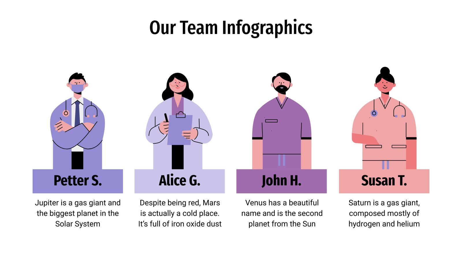 Free Our Team Infographics for Google Slides and PowerPoint