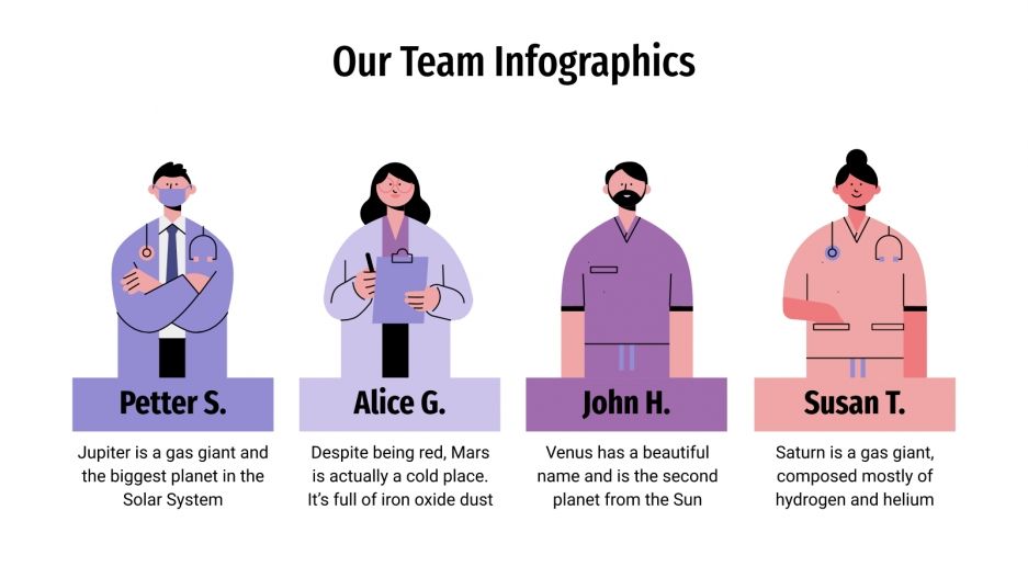 Free Our Team Infographics for Google Slides and PowerPoint