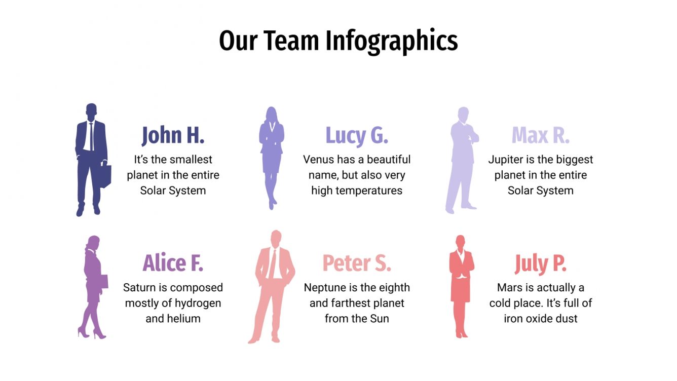 Free Our Team Infographics for Google Slides and PowerPoint