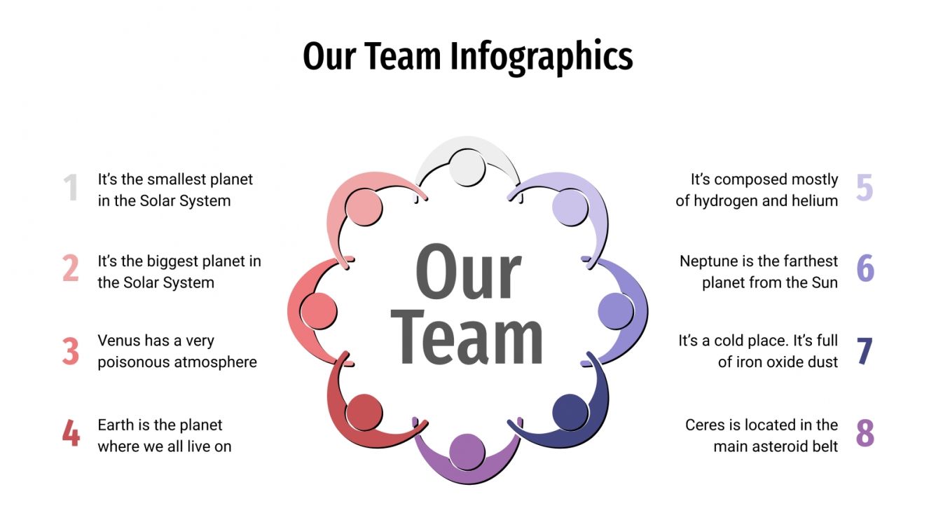 Free Our Team Infographics for Google Slides and PowerPoint