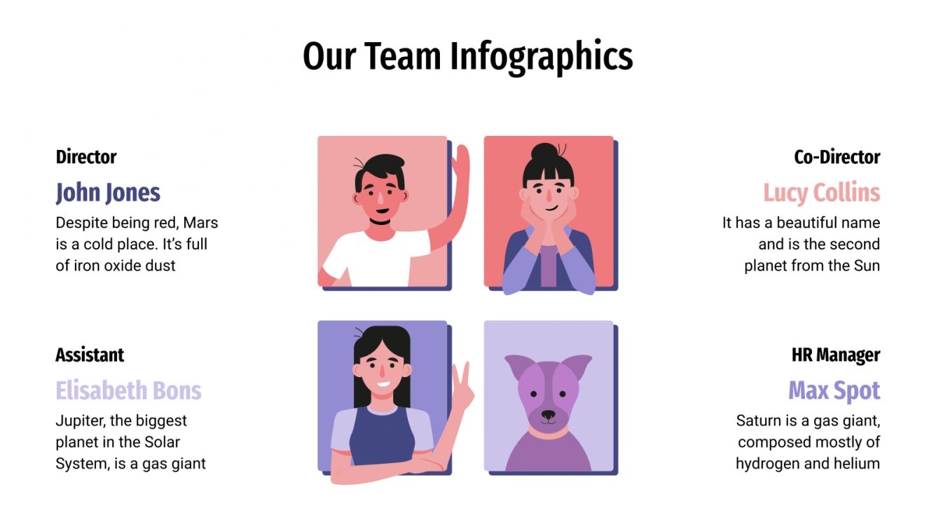 Free Our Team Infographics for Google Slides and PowerPoint