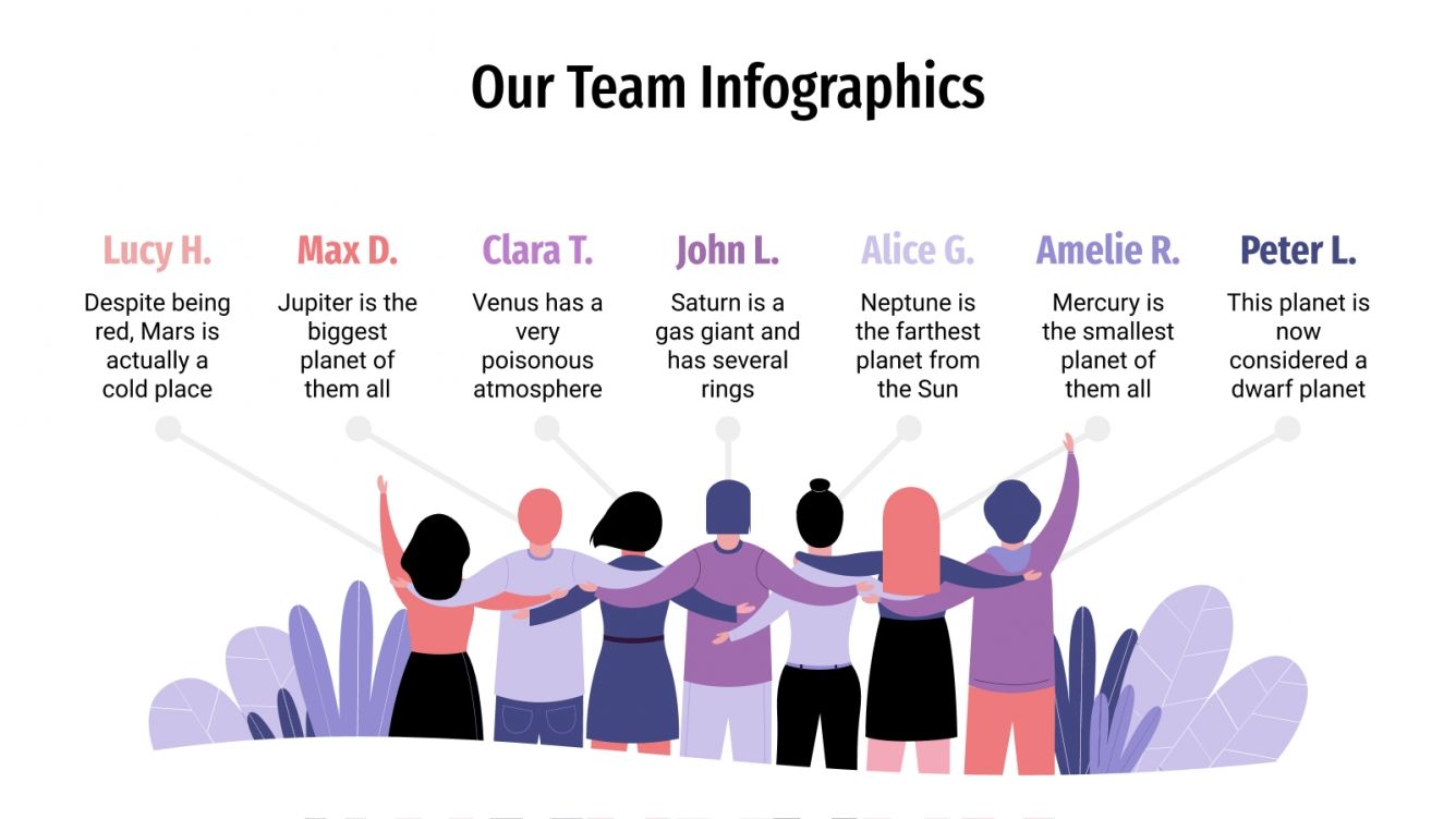 Free Our Team Infographics for Google Slides and PowerPoint