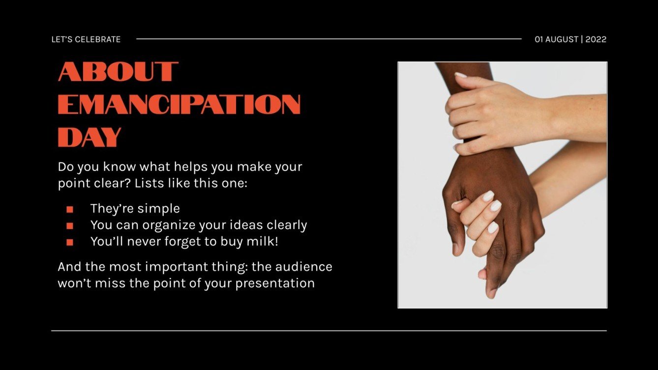 Today is Emancipation Day | Google Slides and PowerPoint