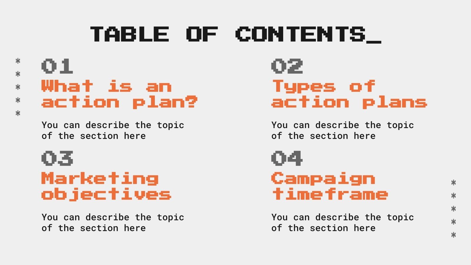 Marketing Action Plan | Google Slides and PowerPoint