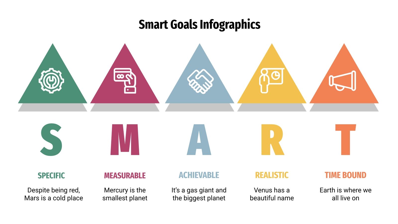 Smart Goals Infographics for Google Slides and PowerPoint