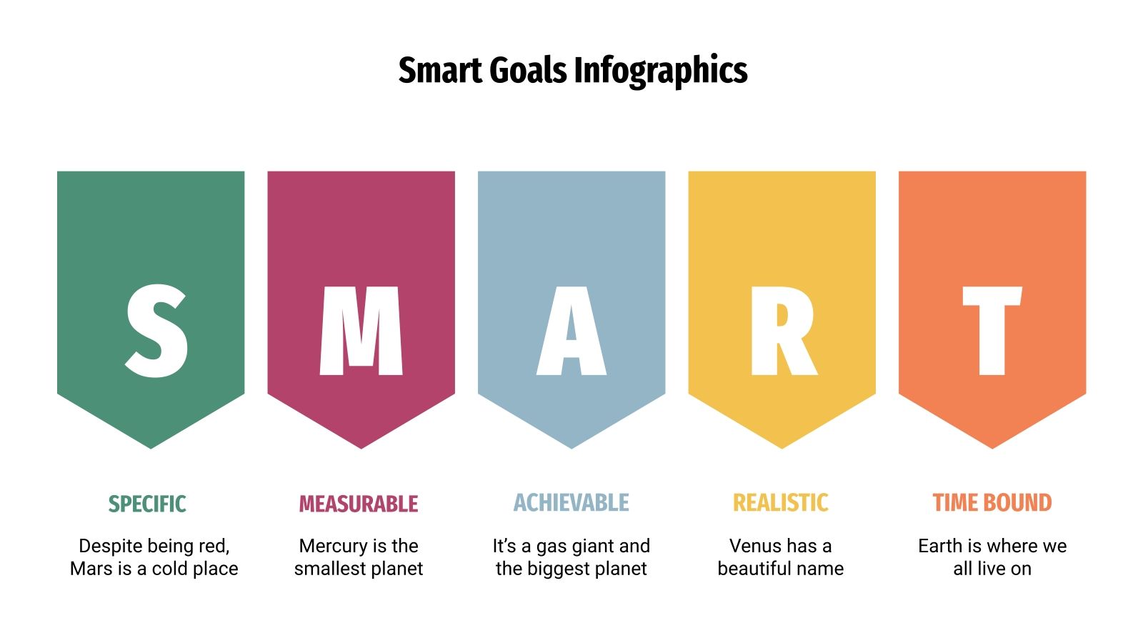 Smart Goals Infographics for Google Slides and PowerPoint