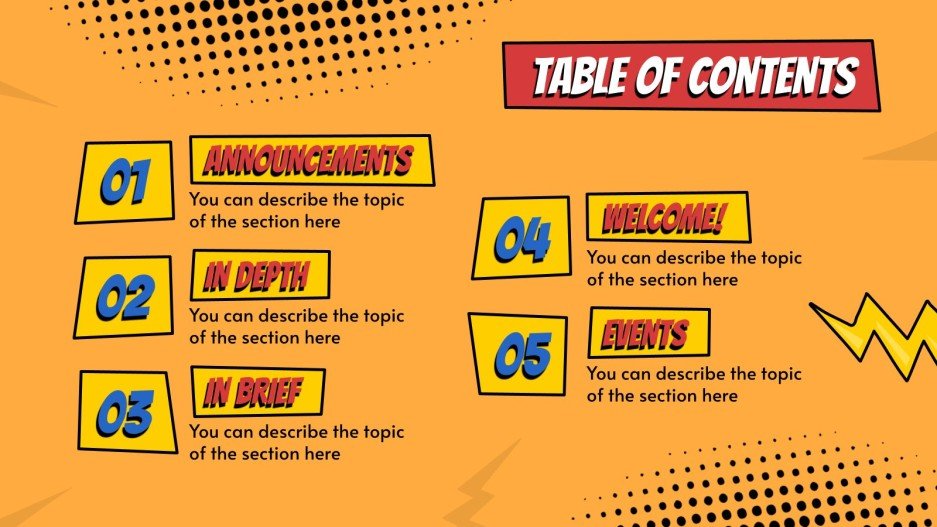 Superhero Group Newsletter | Google Slides and PowerPoint