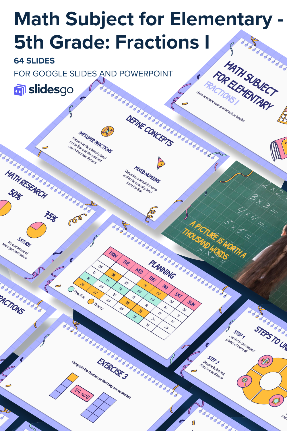 Math Elementary: Fractions I | Google Slides and PowerPoint