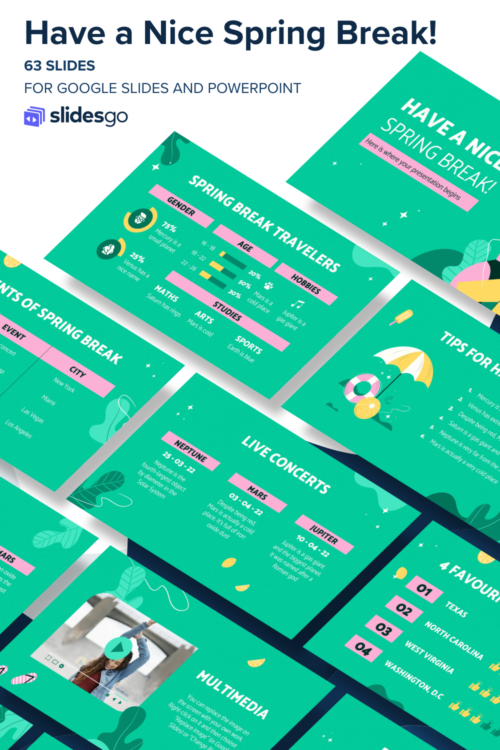 Have a Nice Spring Break! | Google Slides & PPT