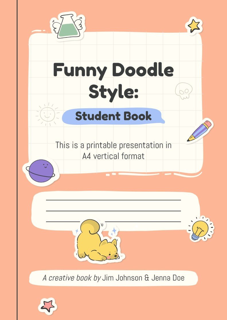 Funny Doodle Style: Student Book | Google Slides & PPT