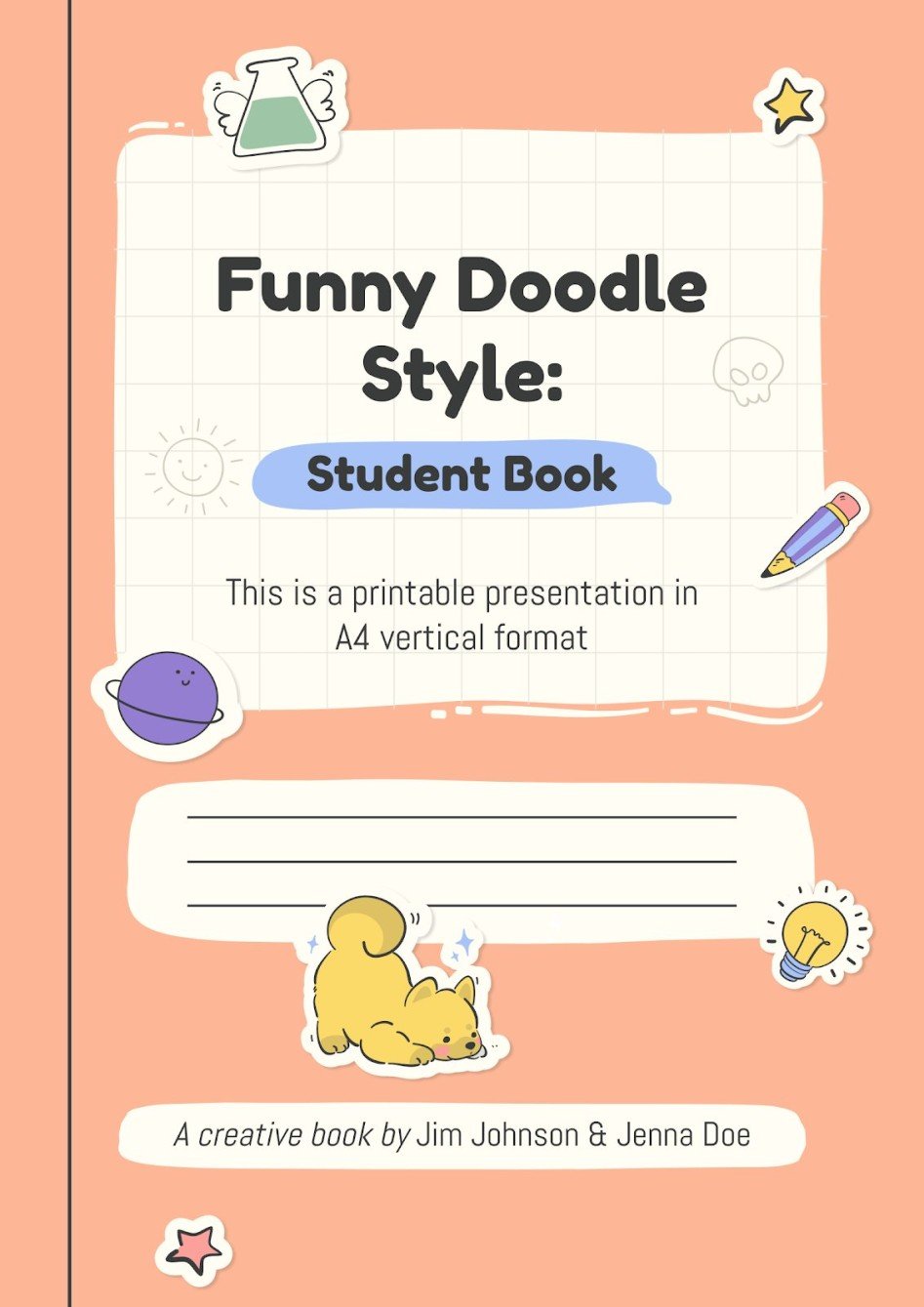Funny Doodle Style: Student Book | Google Slides & PPT