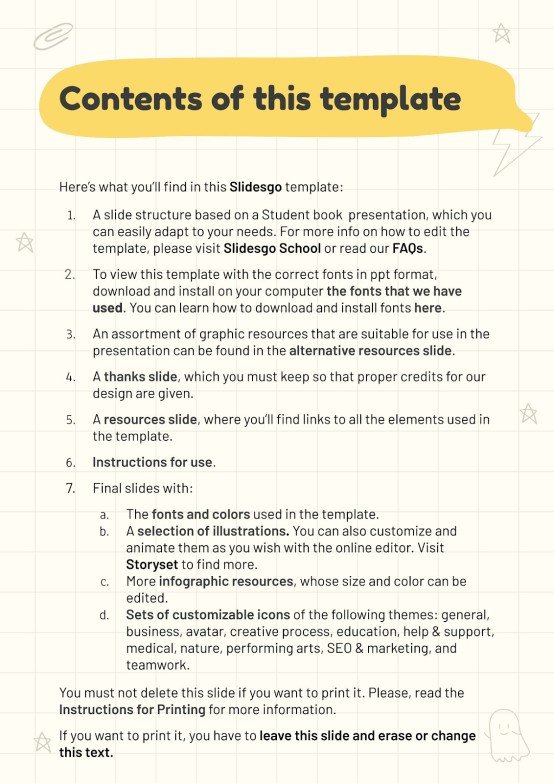 Funny Doodle Style: Student Book | Google Slides & PPT