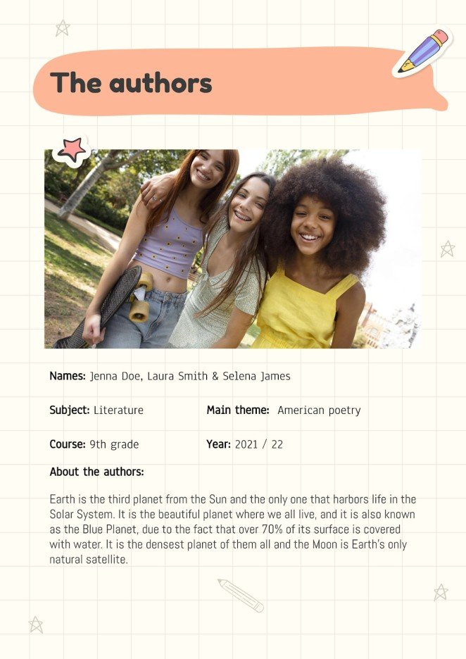 Funny Doodle Style: Student Book | Google Slides & PPT