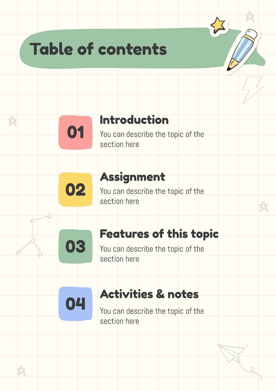 Funny Doodle Style: Student Book | Google Slides & PPT