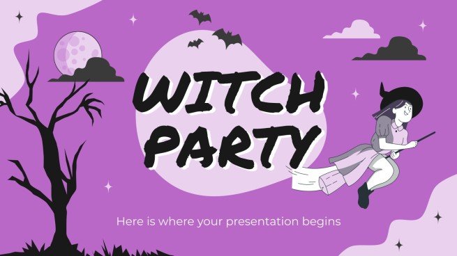 Plantillas gratis de Google Slides y PPT de brujas